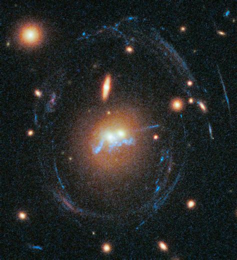 Merging Giant Galaxies Sport Blue Bling In New Hubble Pic Universe