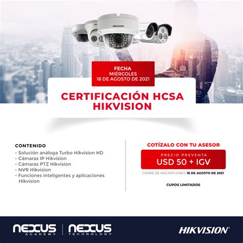 Certificación Hcsa Cctv Hikvision Nexus Technology