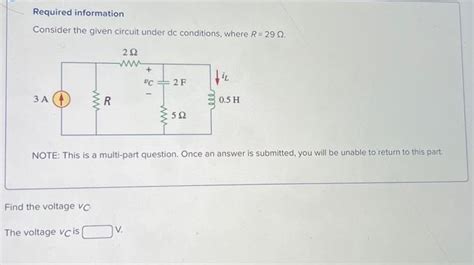 Solved Consider The Given Circuit Under Dc Conditions Where Chegg