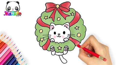 Як намалювати ВІНОК РІЗДВЯНИЙ і Котика Прості новорічні малюнки малюємо НОВОРІЧНИЙ ВІНОК