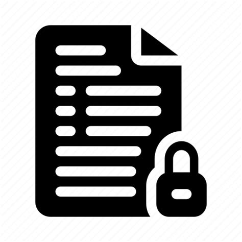 Encrypted File Encryption Privacy Padlock Document Icon Download