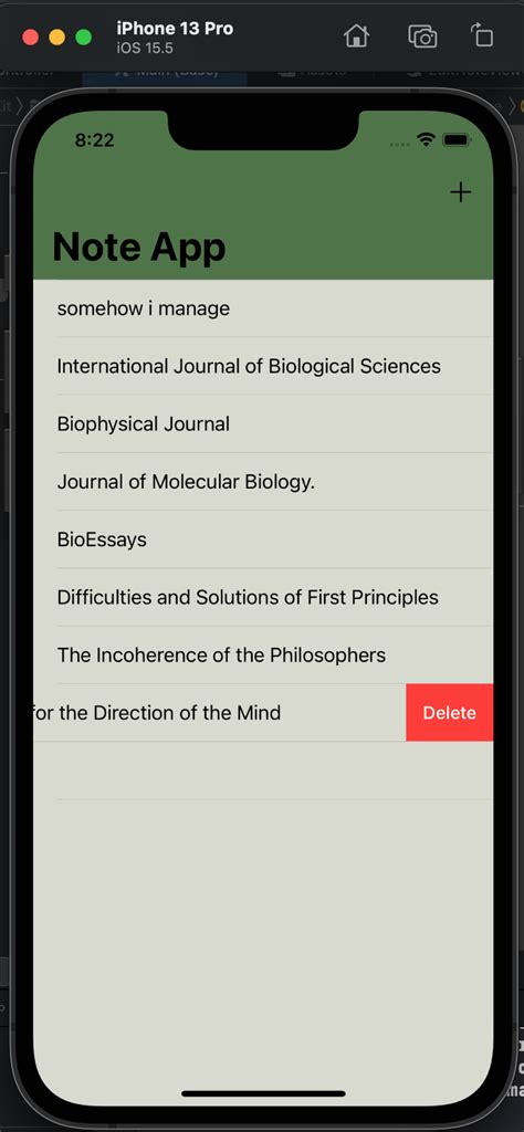 Note Taking App Using Core Data