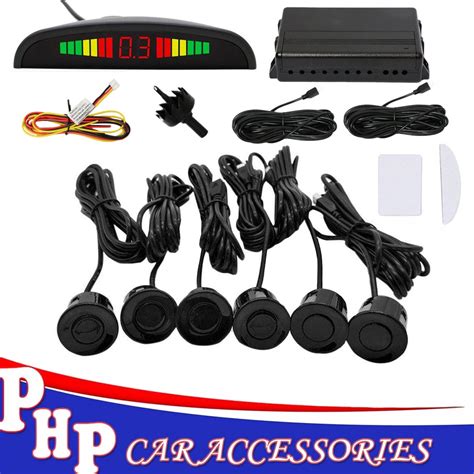 Car Parking Sensor With 6 Eye Front And Rear Reverse Backup Sensors Parking Radar Detector