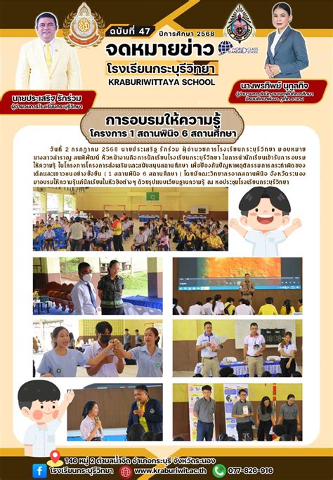 วันที่ 27 พฤษภาคม 2568 นายประเสริฐ โรงเรียนกระบุรีวิทยา Facebook