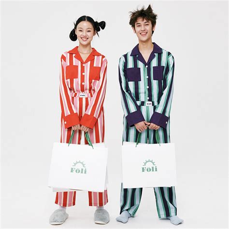 커플 볼드 스트라이프 파자마 세트 기프트옵션 감도 깊은 취향 셀렉트샵 29cm