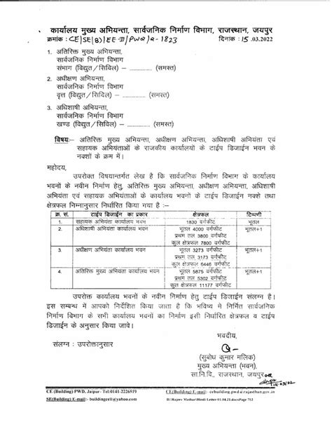 Type Design Drawings Of Pwd Offices Pdf