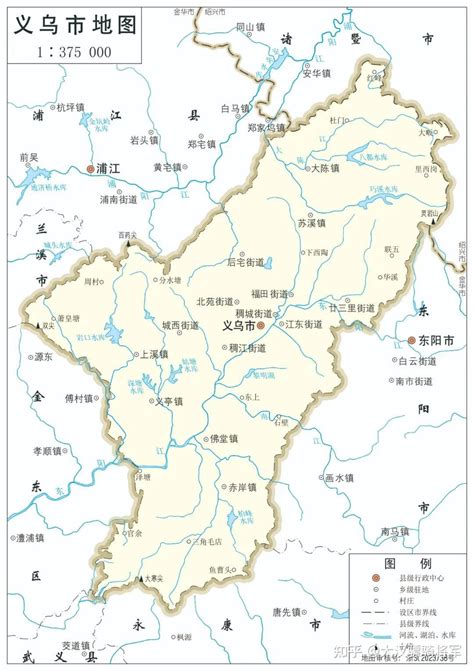 金华市2023年版高清行政图（含婺城区金东区武义县浦江县磐安县兰溪市义乌市东阳市永康市9个县区） 知乎