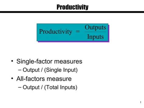 Productivity Measurement Types With Solved Examples Pptx