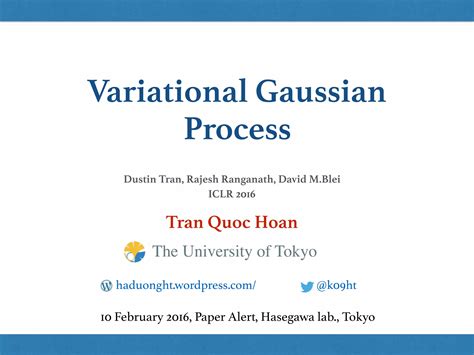 010 20160216 Variational Gaussian Process PPT