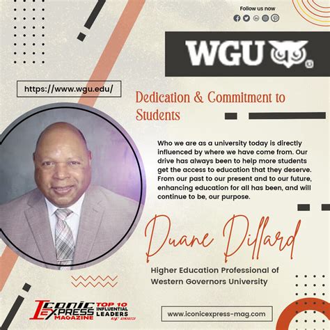 Duane Dillard Higher Education Professional Of Western Governors University Top 10 Influential