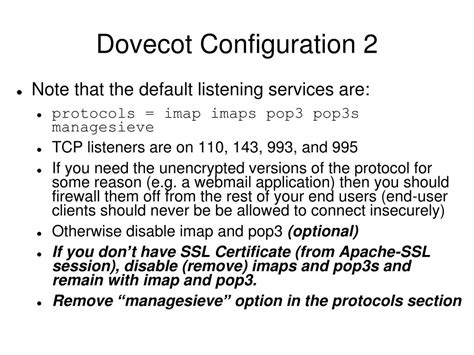 Ppt Implementing Pop3 And Imap4 Using Dovecot Powerpoint Presentation