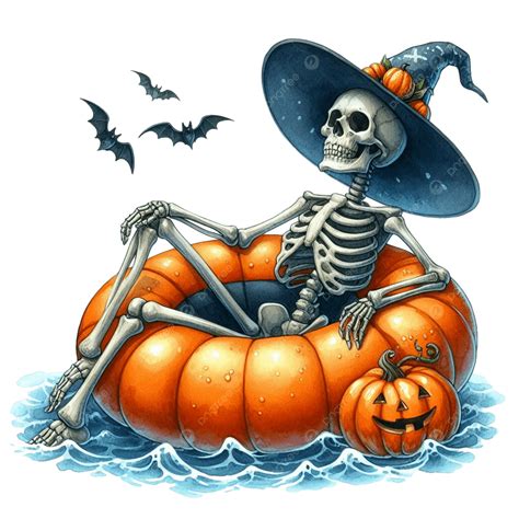 Watercolor Halloween Skeleton Clipart Skeleton Outline Halloween