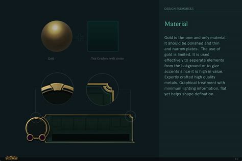 League Of Legends In Game UI Style Guide 2016 Behance