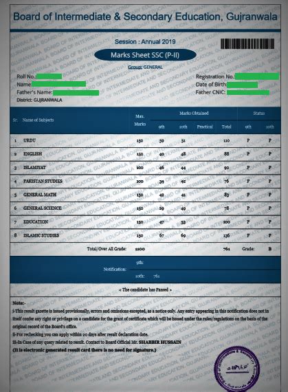 Check Bise Gujranwala Matric Result 2023