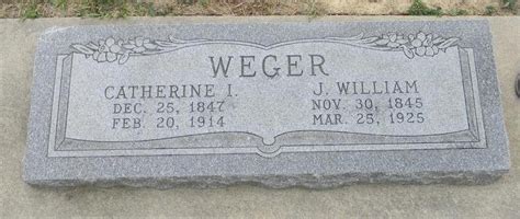 James William Weger 1845 1926 Find A Grave Memorial