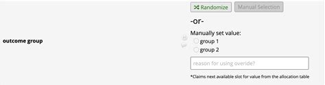 Github Susommanual Randomization Override Manually Randomize Records Into Existing Allocations