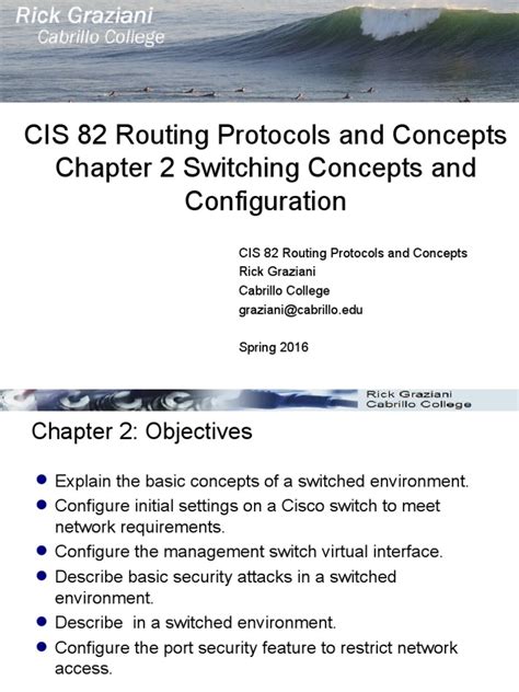 Cis 82 Routing Protocols And Concepts Chapter 2 Switching Concepts And Configuration Pdf