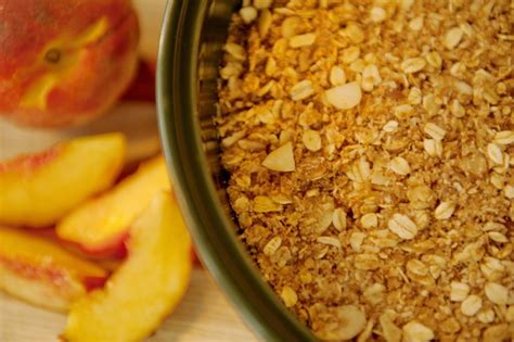 Peach It Up Peach Crisp And Homemade Ice Cream