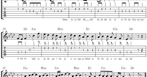 Krishna Misra Tum Hi Ho Guitar Tab Notations
