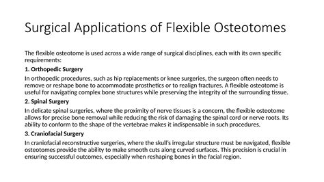 Flexible Osteotome Understanding The Osteotome Pptx