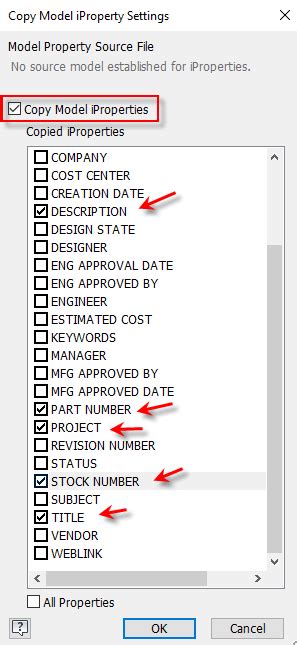 passing model iproperties to drawing iproperties imaginit