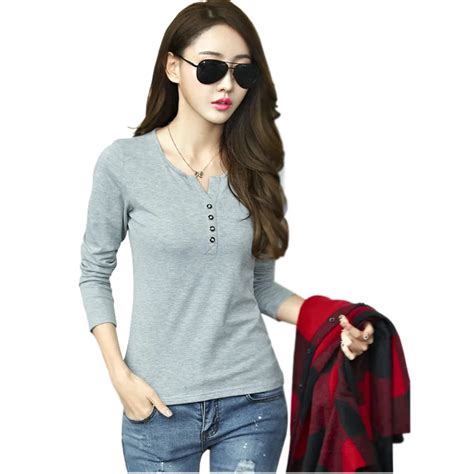 Blusas Femininas 2018 Botón De Invierno Cuello En V Mujeres Tops Y