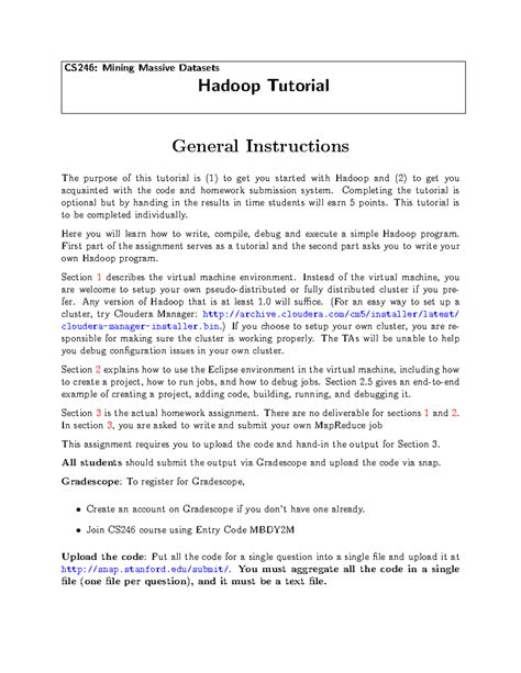 Tutorialv 3 A Document Discussing Mining Massive Datasets Using Hadoop Is A Tutorial That