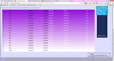Purple Ombre Hex Codes