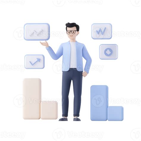 Professional Character Analyzing Data And Financial Charts In A Modern