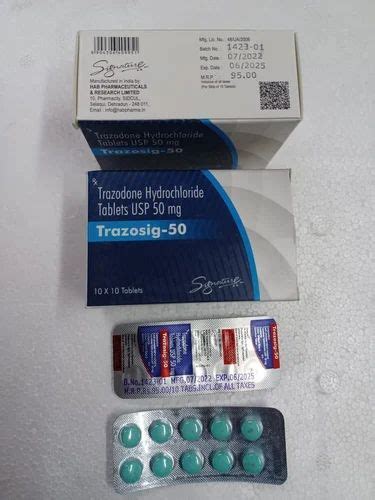 Trazodone Hydrochloride Tablets Usp 50 Mg Signature At Rs 180box In