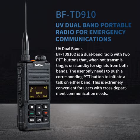 Belfone Bf Td910uv Dmo Pseudo Trunk 2 Way Radio For Critical Communication Professional Walkie