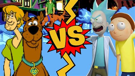 M U G E N Battles Scooby Doo Shaggy Vs Rick Sanchez Morty Smith Youtube