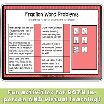Add And Subtract Fractions Activities For Google Slides Digital Activities