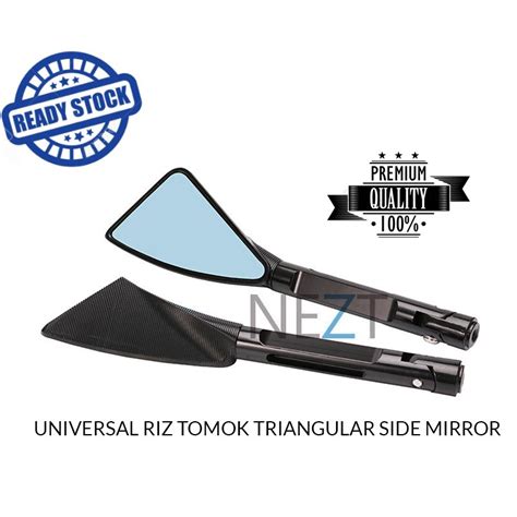 Riz Tomok Style Universal CNC Aluminum Triangular Side Mirror Shopee