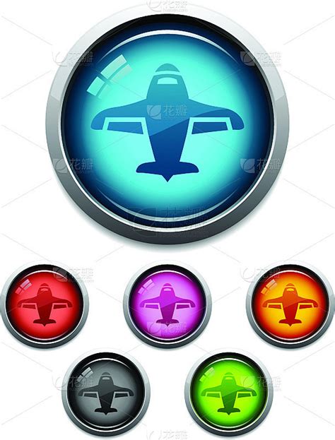 光滑的飞机图标