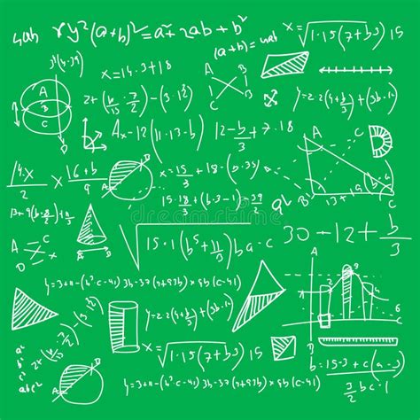 Mathematical Geometric Formulas Abstract Background Stock Vector