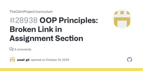 Oop Principles Broken Link In Assignment Section · Issue 28938 · Theodinprojectcurriculum