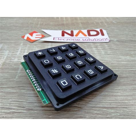 SOLDERED Keypad Matrix X Black Key Button Switch Keyboard Arduino PIC Shopee Malaysia