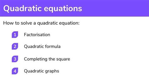 Quadratic Equation Gcse Maths Steps Examples And Worksheet