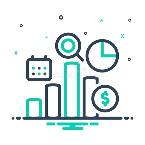 Mix Icon For Analytics Marketing And Finance Stock Vector