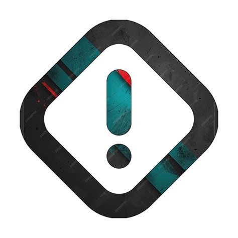 Premium Photo Diamond Exclamation Icon Diagonal Black Green Red