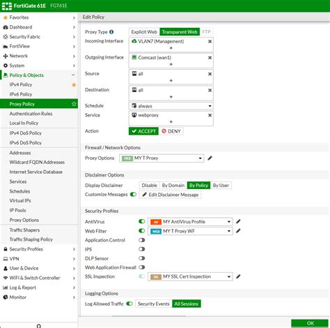 Fortinet FortiGate Transparent Web Proxy On V6 X Setup Walkthrough