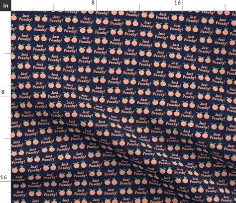 Small Scale Just Peachy Peaches Fabric Spoonflower
