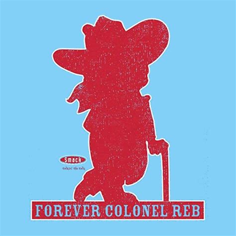 Ole Miss Football Fans Forever Colonel Reb T Shirt Sm 5x Or Sticker