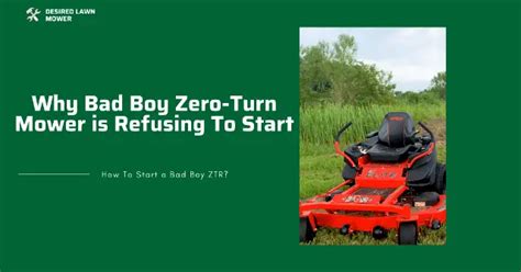 How To Start a Bad Boy Zero-Turn Mower With Ease • Desired Lawn Mower