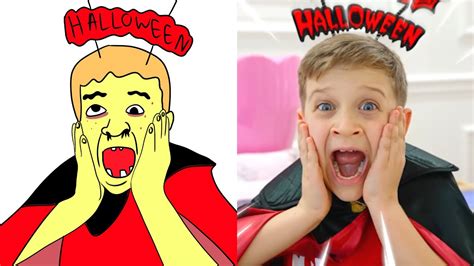 Diana And Roma Halloween Candy Haul Stories Sam Drawing Meme Youtube