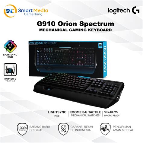 Jual Logitech G910 Orion Spectrum Keyboard Gaming Mechanical RGB Shopee Indonesia