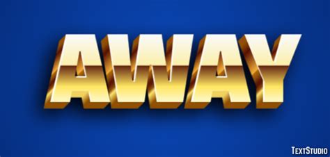 Away Text Effect And Logo Design Word