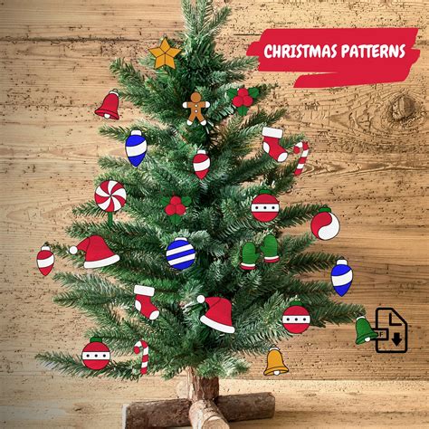 Christmas Stained Glass Pattern Mega Pack • 30 Christmas Ornament Pat