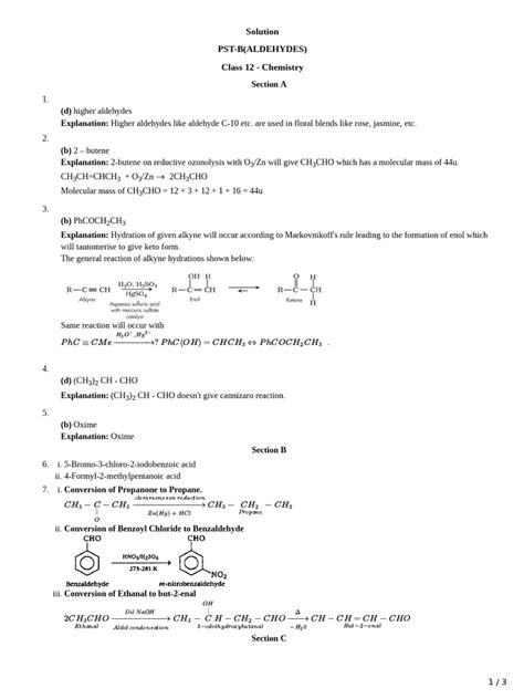 Solution 1473783 Pdf Aldehyde Methyl Group